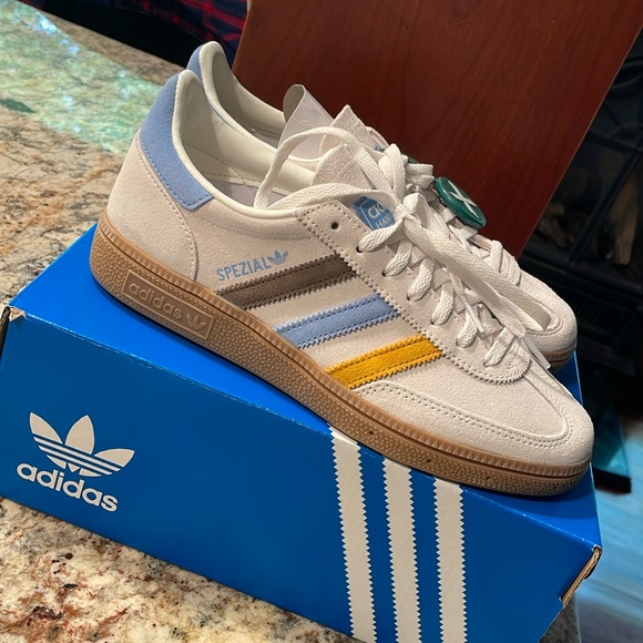 adidas | Shoes | Adidas Handball Spezial Cloud White Light Blue Earth ...
